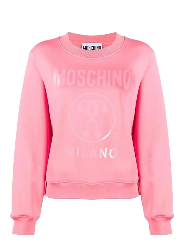 Moschino Milano Logo Printed Sweatshirt - Pink