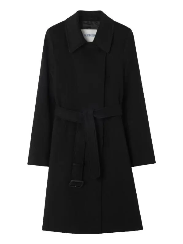 Burberry Cashmere Belted Coat - Black