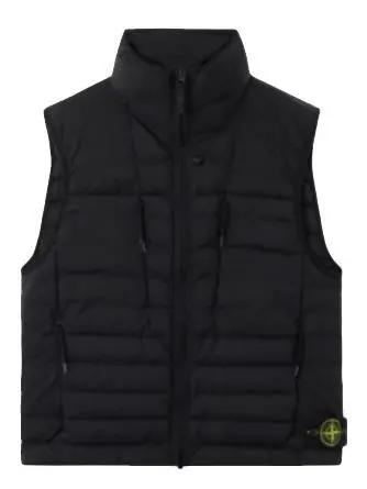 Stone Island Padded High Neck Gilet - Black