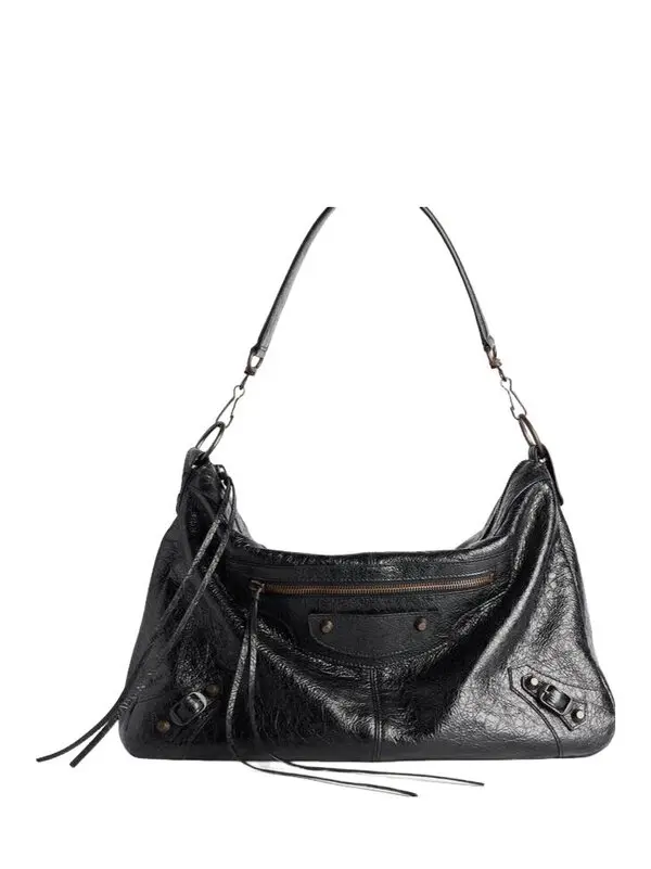 Balenciaga Le City Moto Medium Shoulder Bag - Black