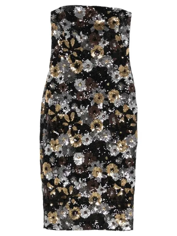 Max Mara Sequin Embellished Off-the-shoulder Midi Dress - Black
