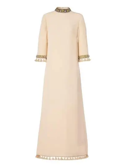 Valentino Garavani Cady Couture Embellished Silk Gown - Nude