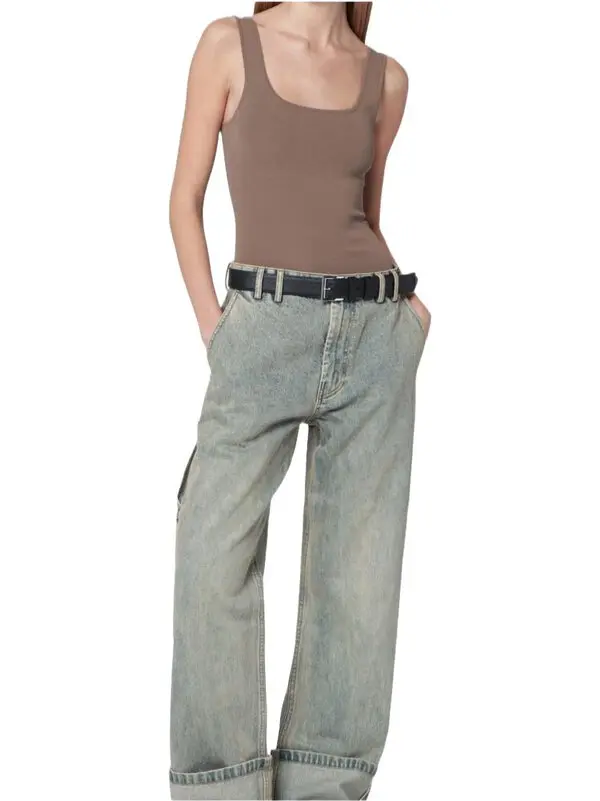 ENTIRE STUDIOS Ribbed Tank Top - Gray