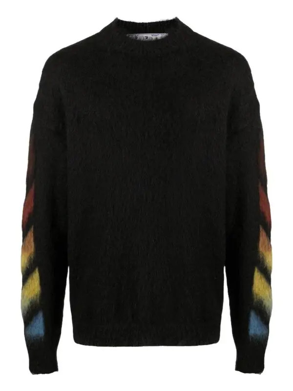 Off-White Diagonal Arrows Knitted Jumper - Black