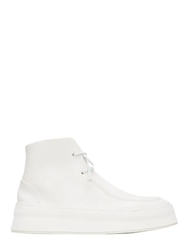 Marsèll Grained Leather Cassapana Ankle Boots - White