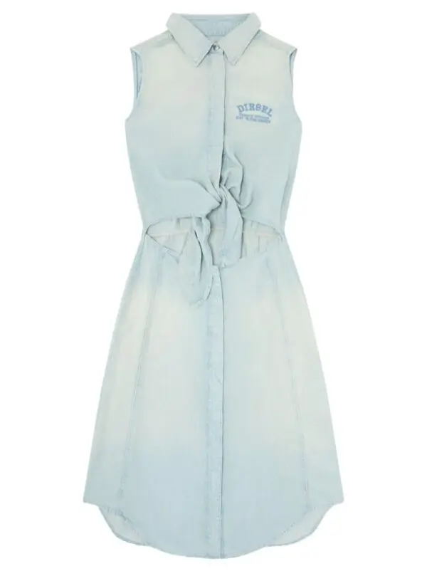 DIESEL® De-susy-s Tie-waist Midi Dress - Light Blue