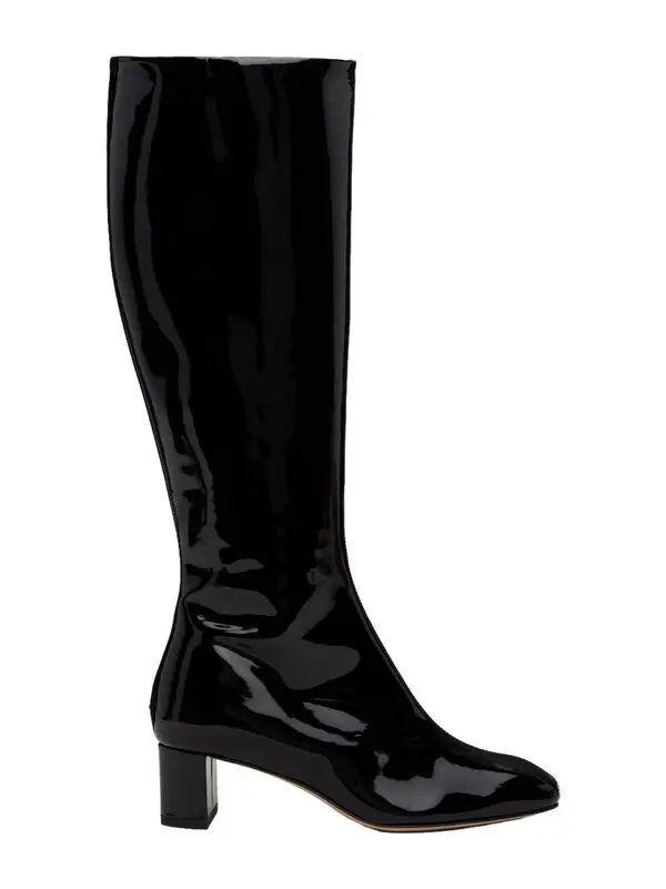 AeydĒ 50mm Marty Patent Calf Leather Knee-high Boots - Black