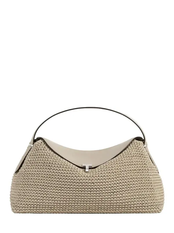 TOTEME Twist-lock Fastening Woven Tote Bag - Light Brown