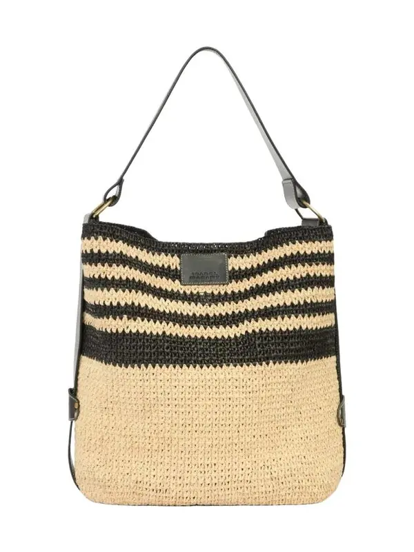 Isabel Marant Étoile Bayia Striped Shoulder Bag - Black/natural