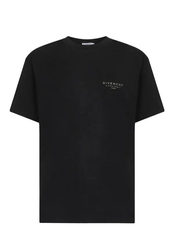 Givenchy Logo Embroidered Crewneck T-shirt - Black
