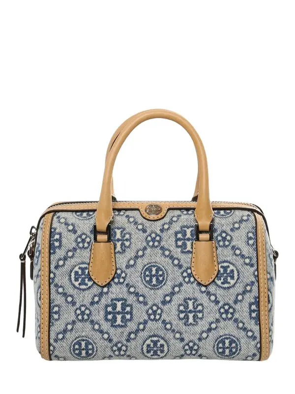 Tory Burch T Monogram Denim Petite Barrel Bag - Blue