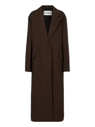 JIL SANDER Oversized Wool Coat - Black