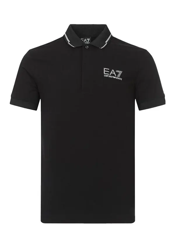EA7 Logo Polo Shirt - Black