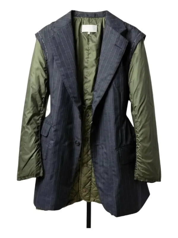 MAISON MARGIELA Pinstripe And Quilted Jacket - No