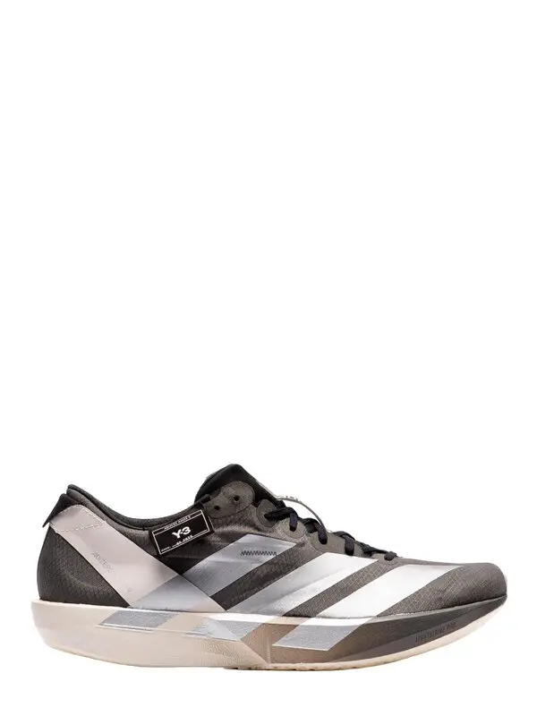 Y3 Adizero Adios 9 Low Top Sneakers - Cinder/black/alumina, Gray