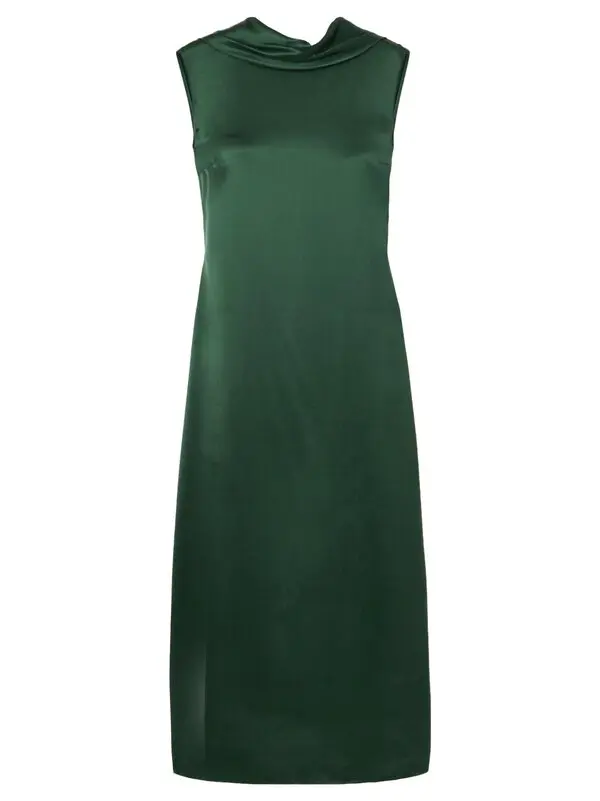 Altuzarra Sethie Silk-satin Midi Dress - Green