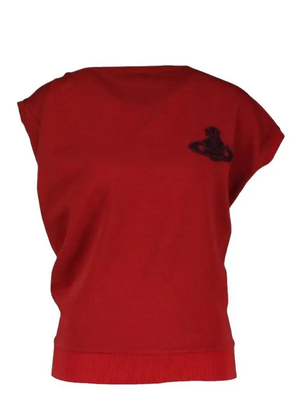 VIVIENNE WESTWOOD Asymmetric Logo Top - Red