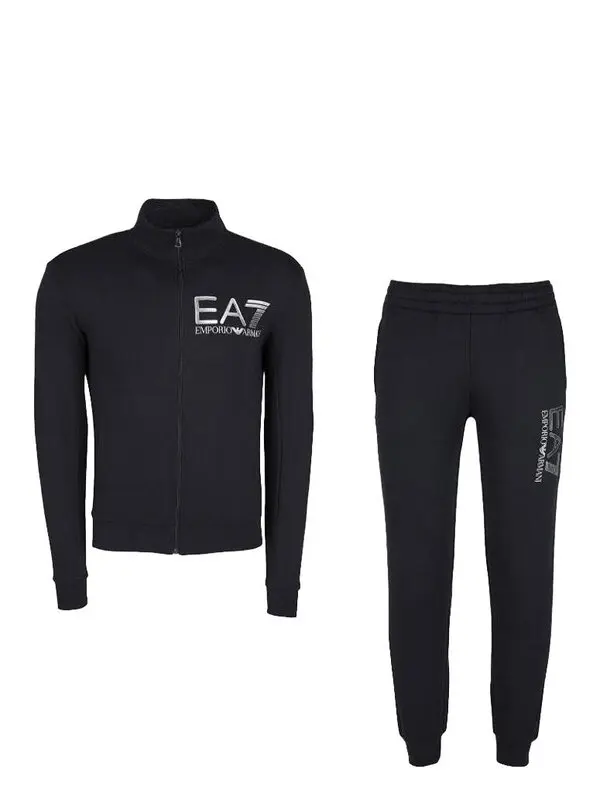 EA7 Logo Details Sports Suit - Black