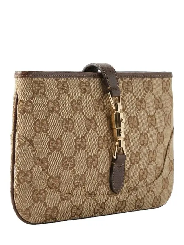 Gucci Jackie Small Pouch - Sand And Dark Brown