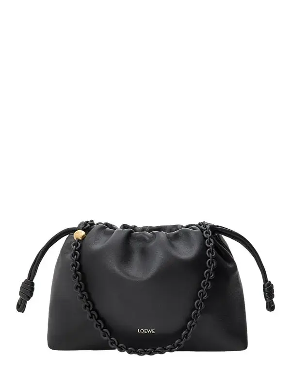 Loewe Medium Flamenco Purse In Mellow Nappa Lambskin - Black