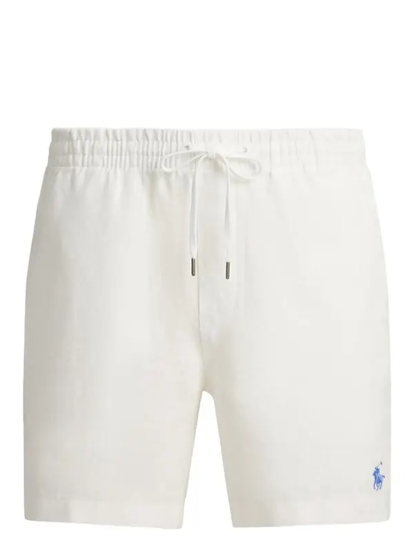 Polo Ralph Lauren Drawstring Linen Shorts - Off-white