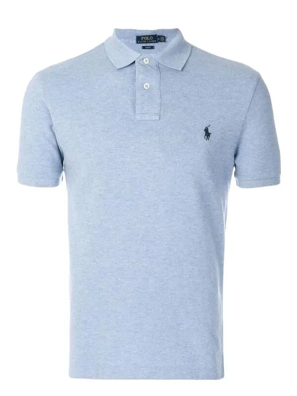 Polo Ralph Lauren Logo Embroidered Polo Shirt - Blue