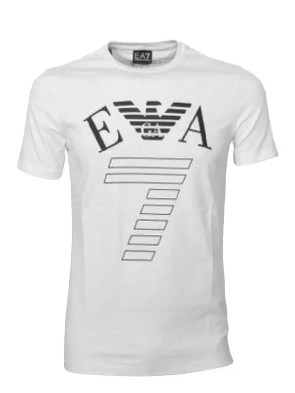 EA7 Logo Printed T-shirt - White