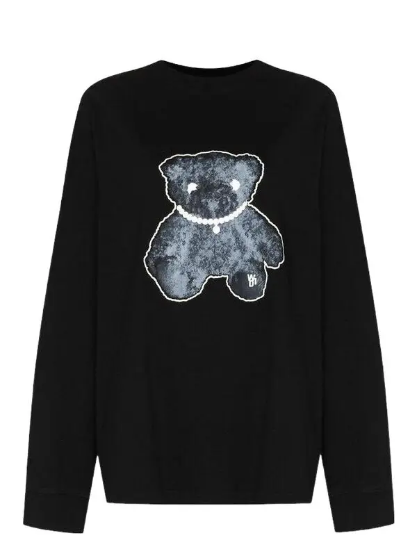 We11Done Teddy Bear Long-sleeve T-shirt - Black