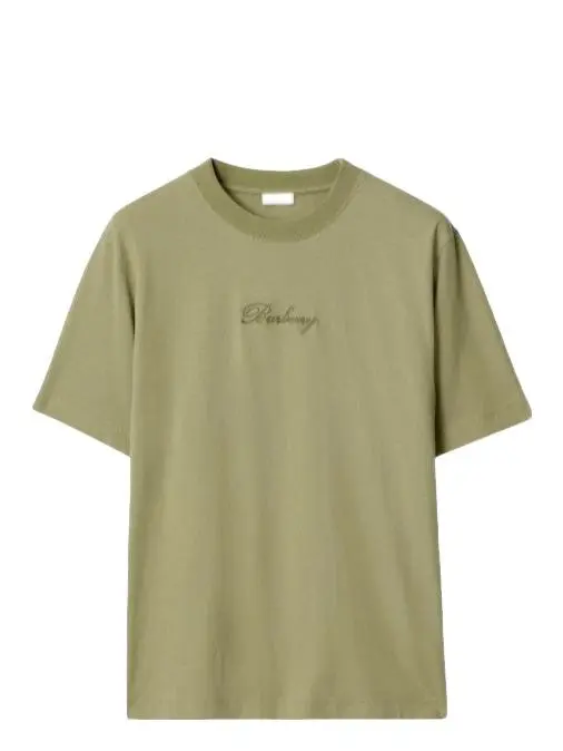 Burberry Logo Embroidered Crewneck T-shirt - Gladgren