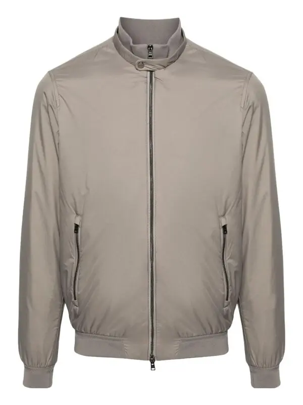 Herno Zip-up Bomber Jacket - Nude