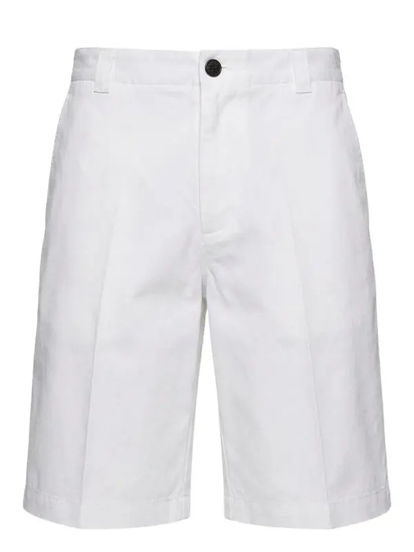 Gucci Cotton Poplin Shorts With Webbing Detail - White