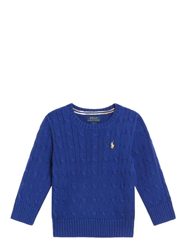 Polo Ralph Lauren Cable Knit Cotton Sweater - Blue