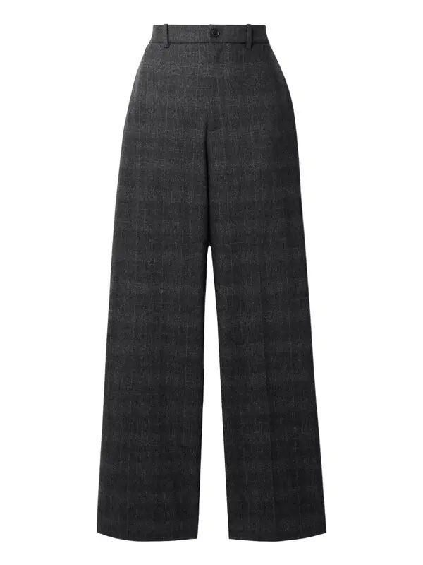 NILI LOTAN Johan Cotton-twill Wide-leg Pants - Black