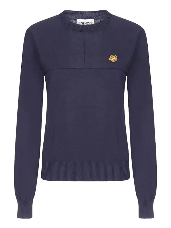 Kenzo Tiger Crest Knit Sweater - Black