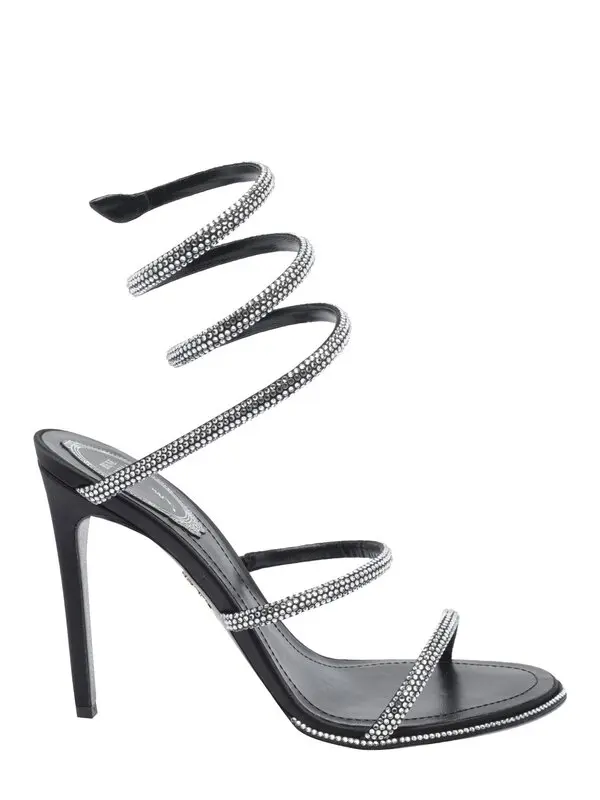 Rene Caovilla Embellished Stiletto Heeled Sandals - Black