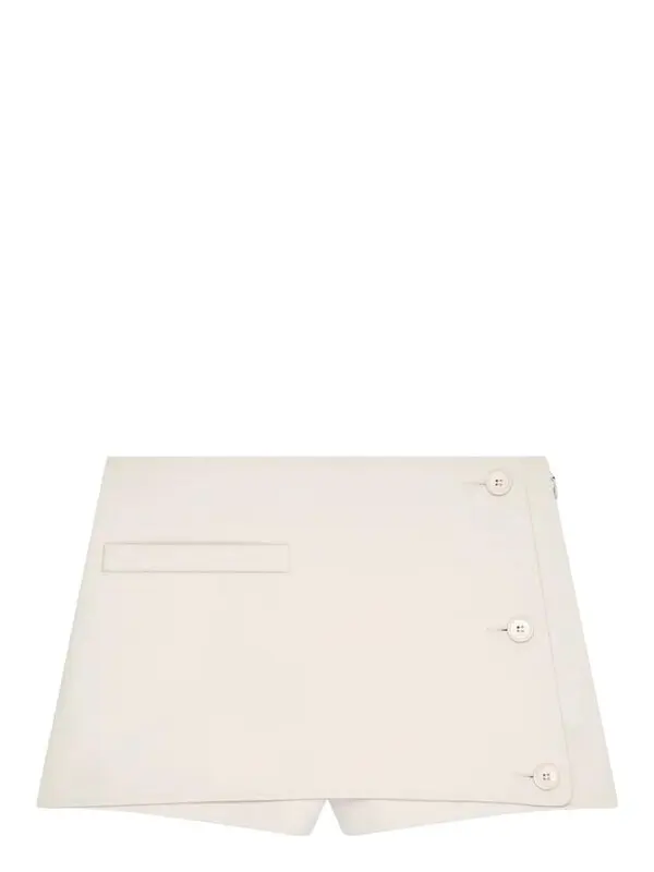 COURREGES Asymmetric Wrap Shorts - Clay Color