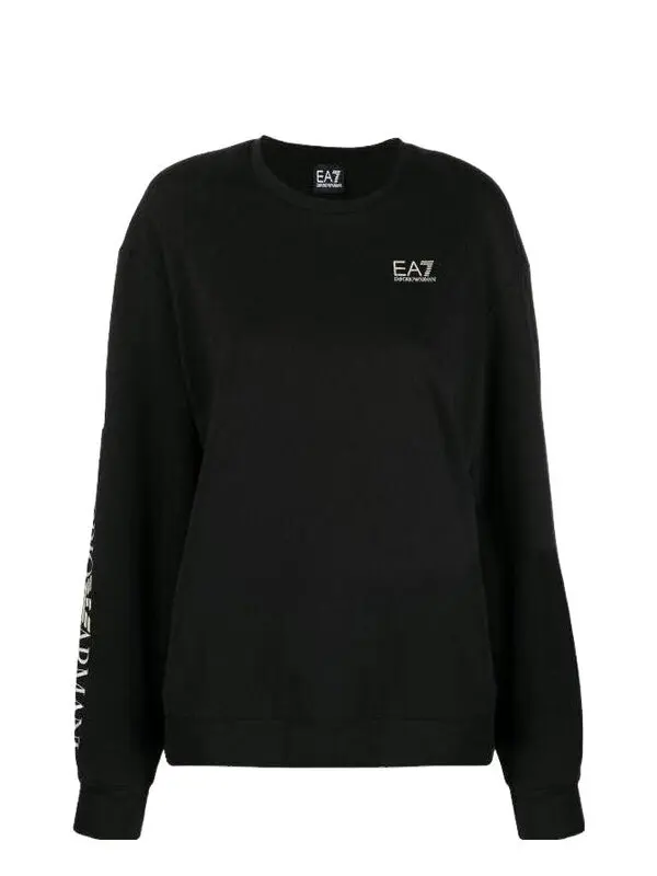 Emporio Armani Printed Logo Sweatshirt - Black