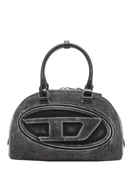 DIESEL® Logo Detail Top Handle Handbag - Grey
