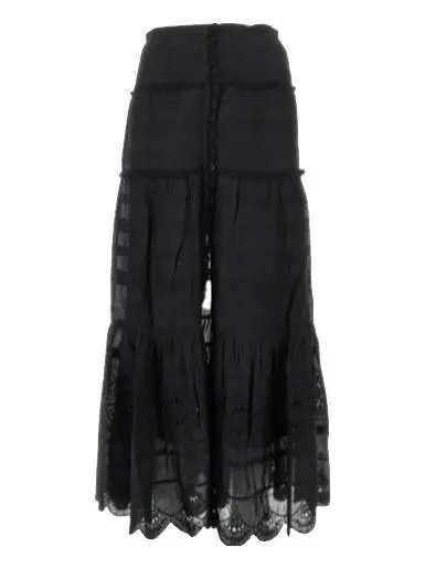 Isabel Marant Étoile Paoline Floral Lace Maxi Skirt - Black