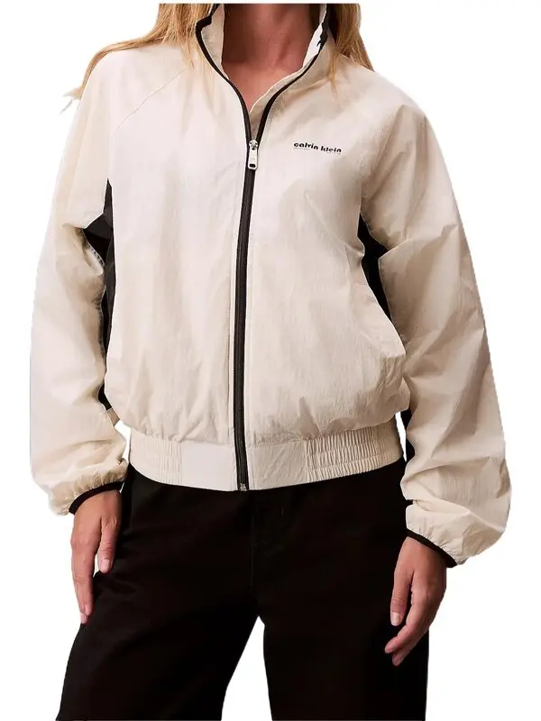 Calvin Klein Logo Track Jacket - Tofu Color