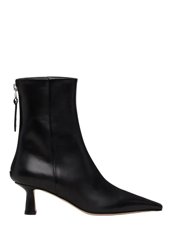 AeydĒ Rowan Ankle Boots With Pointed Toe And Zip Up Closure - Black