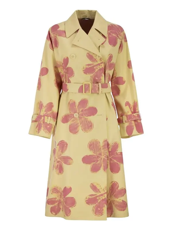 Max Mara Radioso Printed Cotton Coat - Nude