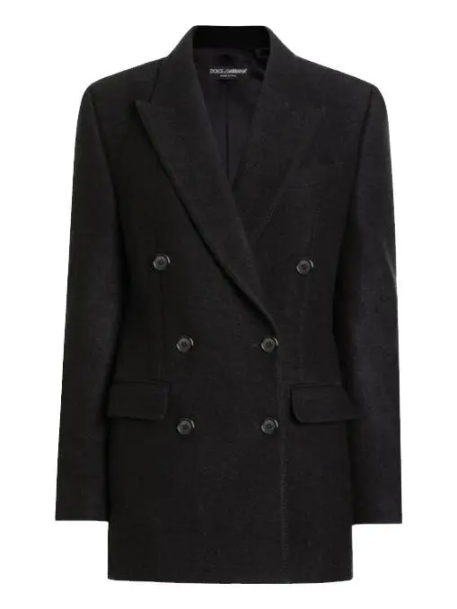 Dolce & Gabbana Double-breasted Notched Lapel Jacket - Black