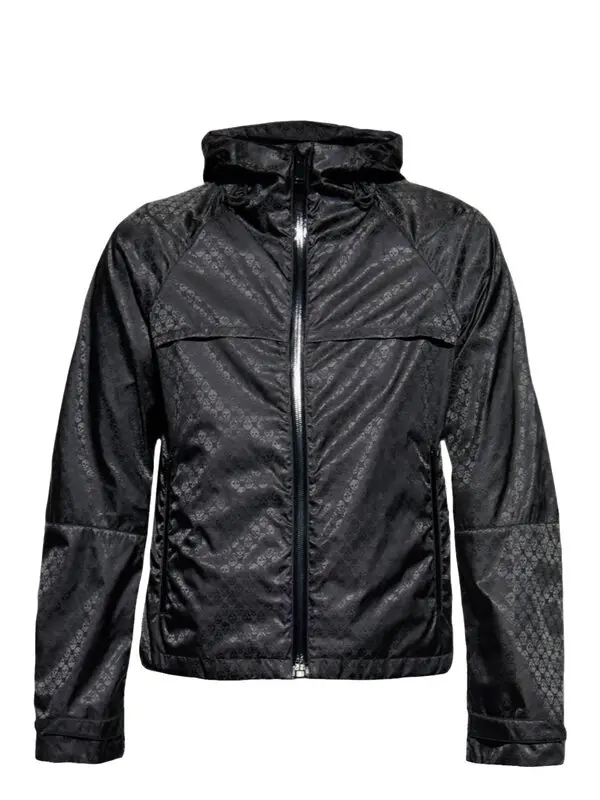 Alexander McQueen Allover Skull Jacquard Hooded Jacket - Black