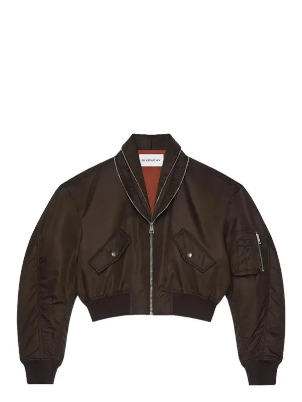 Givenchy Zipped Shawl Collar Bomber Jacket - Black