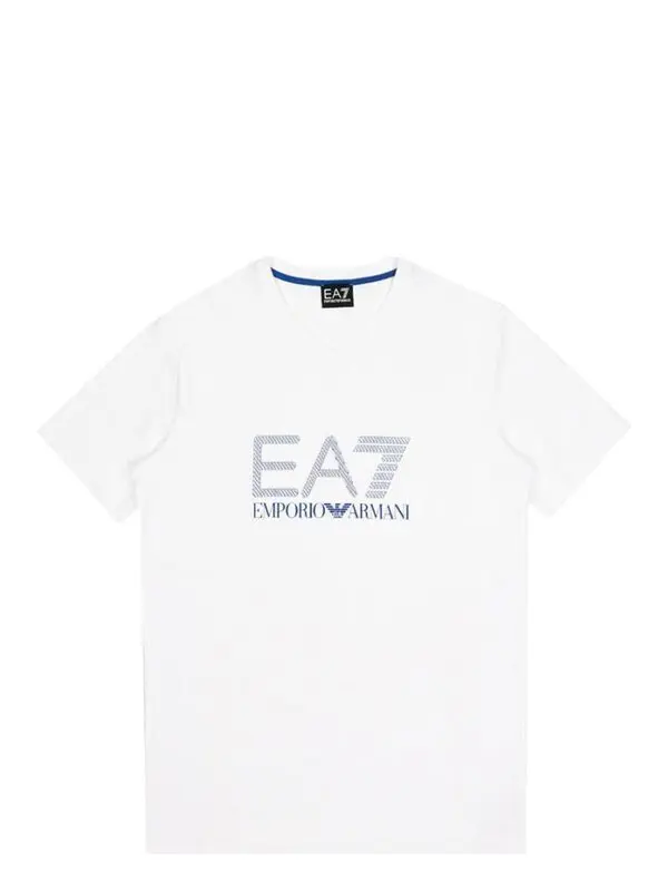 EA7 Logo T-shirt With Round Neck - White