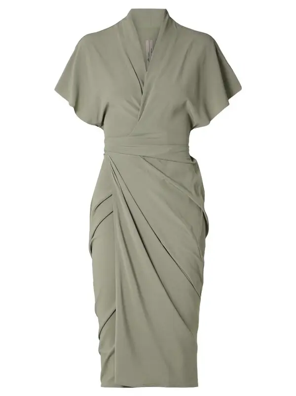 Rick Owens Wrap Dress - Green