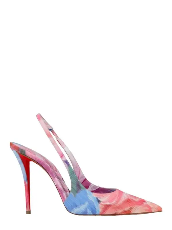 CHRISTIAN LOUBOUTIN Printed Slingback High Heel Pumps - Multi-color