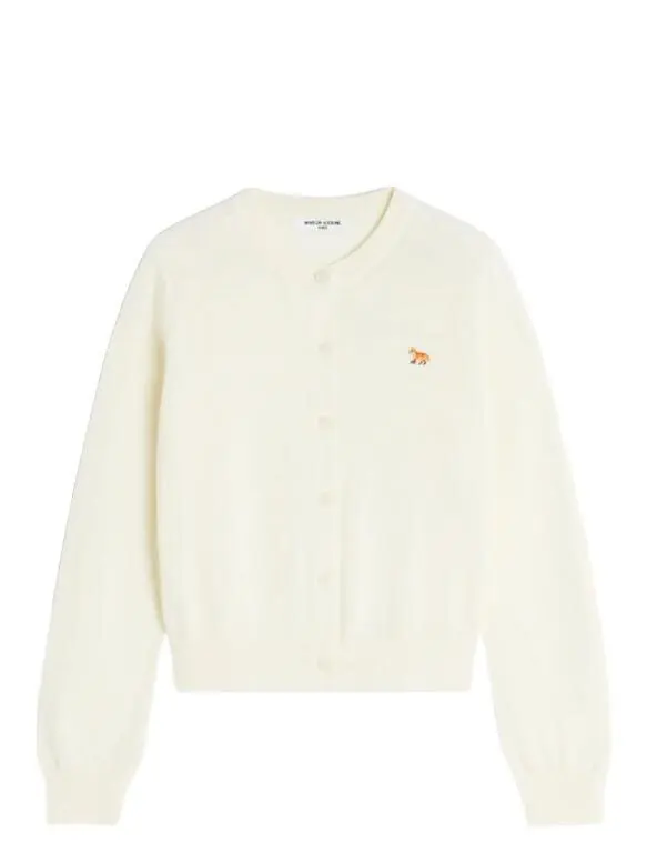 Maison Kitsuné Baby Fox Regular Cardigan - Pure Ecru