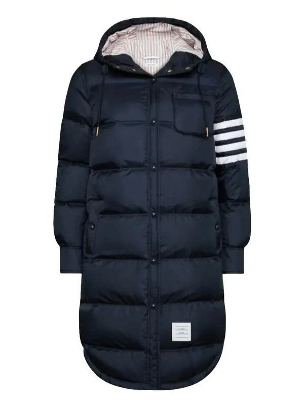 Thom Browne Down Filled Four-bar Parka - Navy
